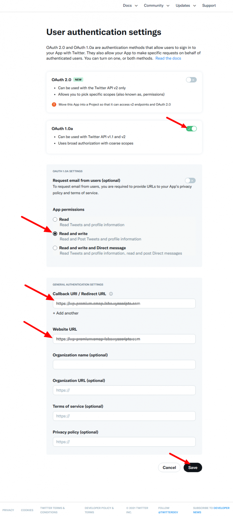 How can I create Twitter application? | XYZScripts Help