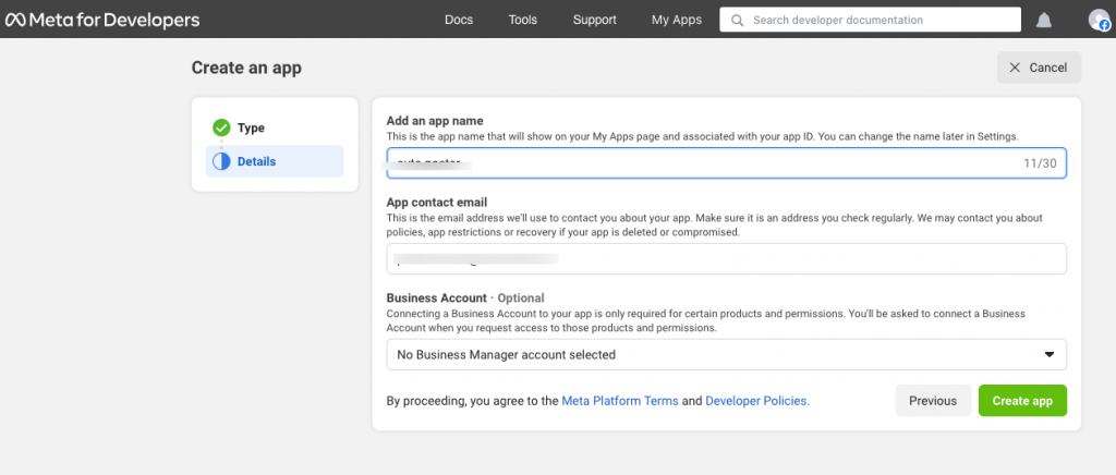 How can I create Facebook application? | XYZScripts Help