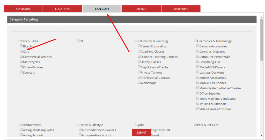 Category Target Addon | XYZScripts Help