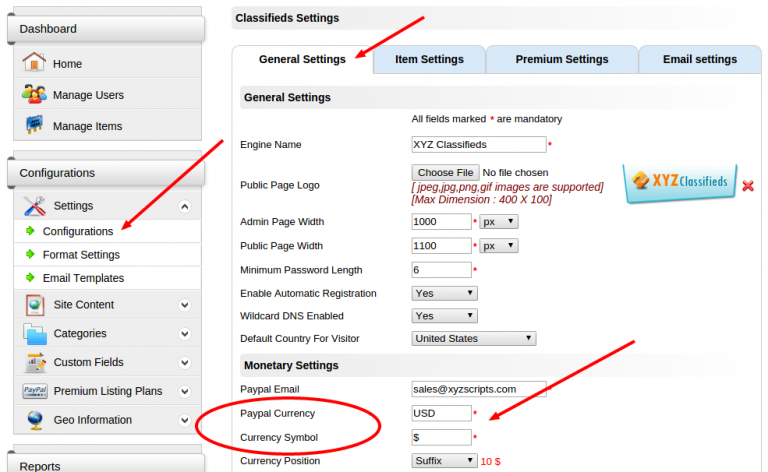 Can I Use My Currency In The Xyz Classifieds Script Xyzscripts Help