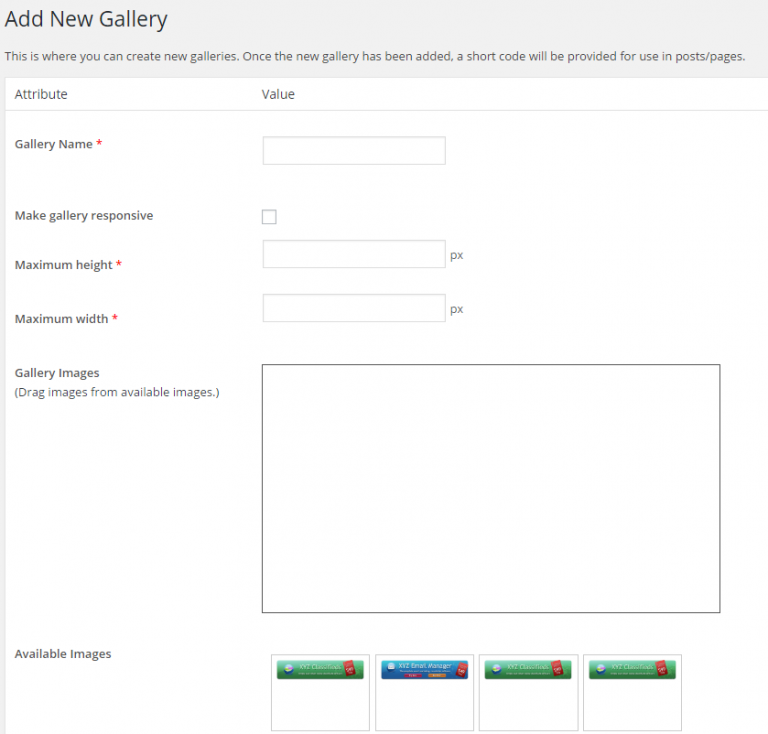 Gallery | XYZScripts Help