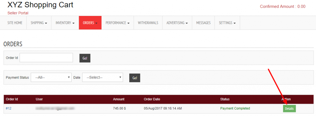 How seller can manage orders? – XYZScripts Help