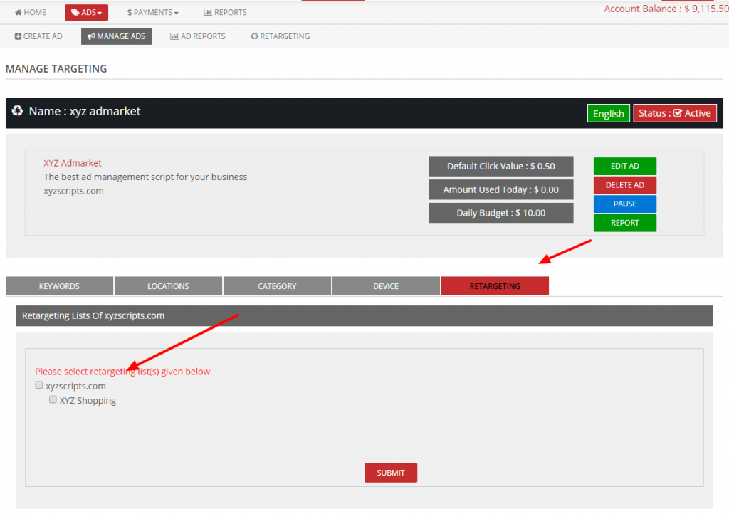 Retargeting Addon | XYZScripts Help