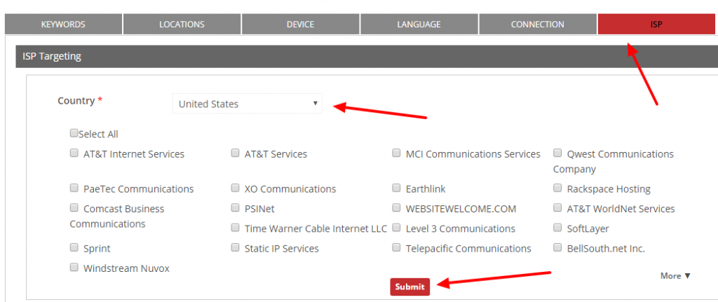 Connection Type And Isp Targeting Addon Xyzscripts Help