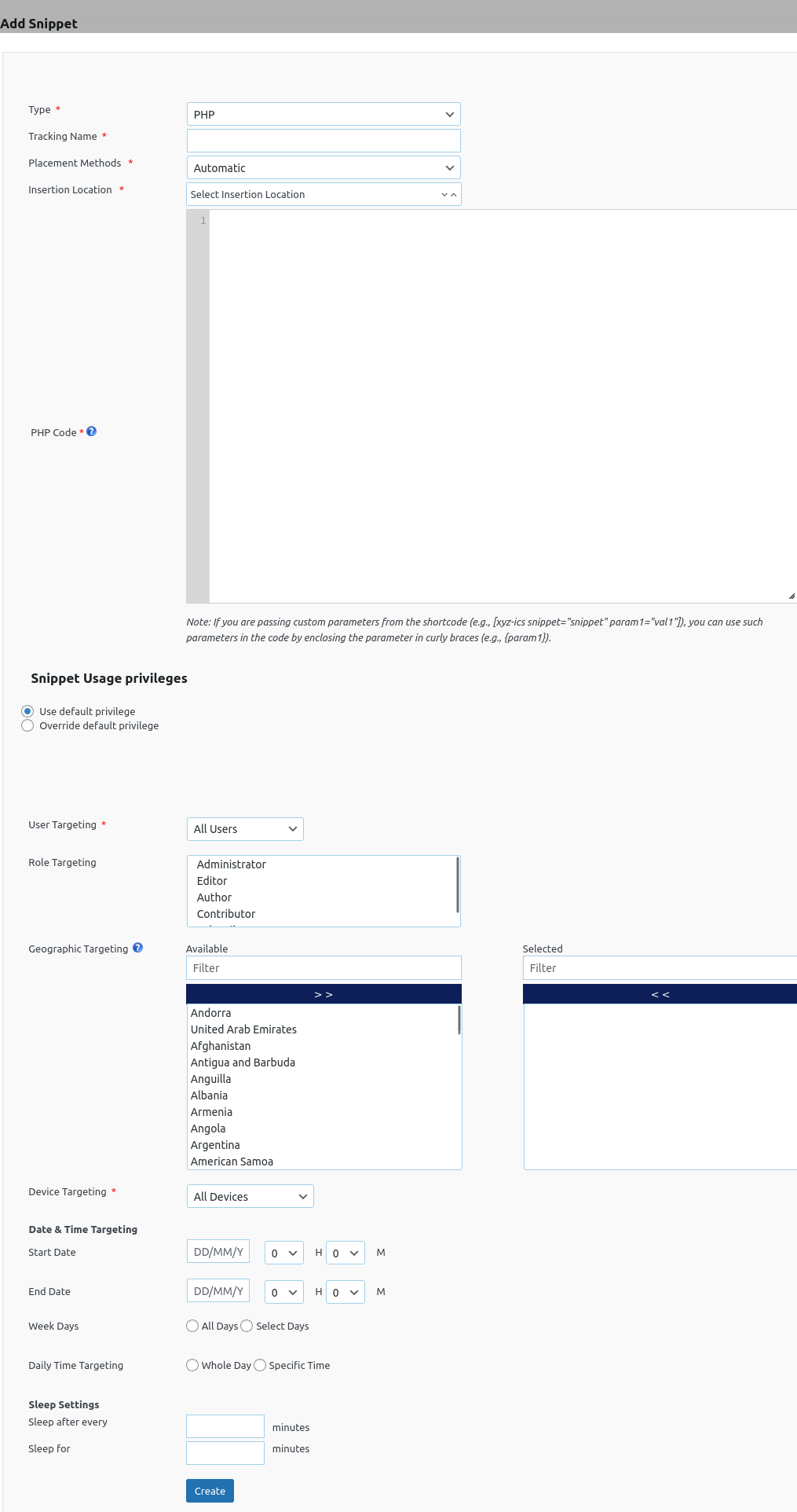 Manage Snippets | XYZScripts Help