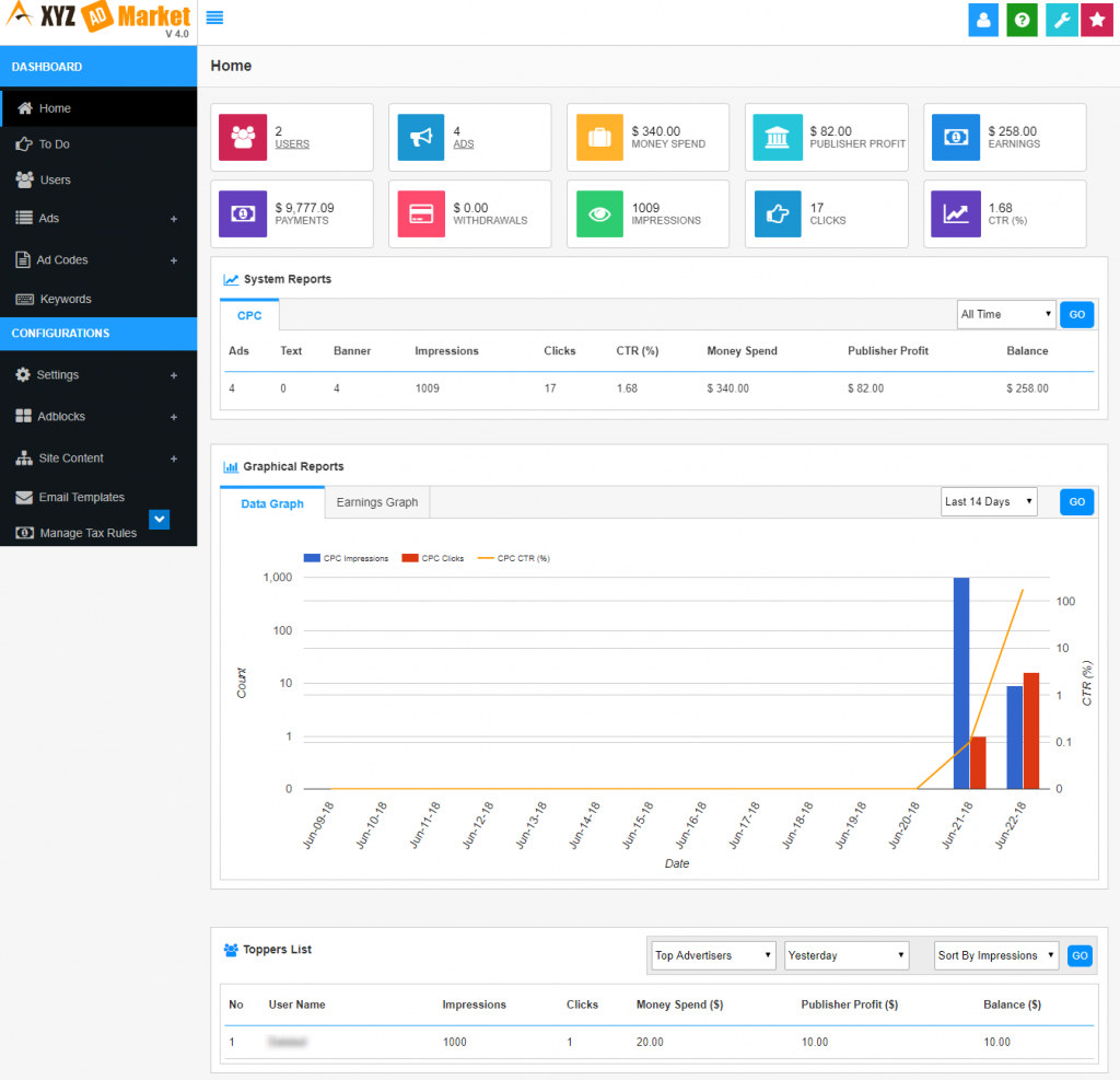 Admin Section | XYZScripts Help