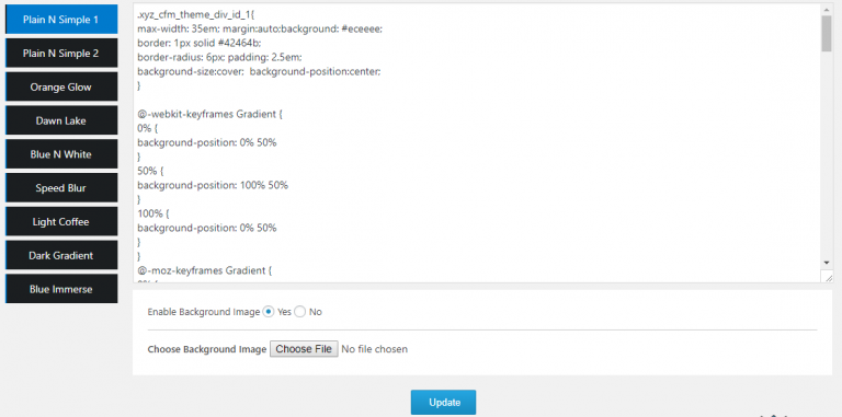 Theme CSS and Feature Suggestion – XYZScripts Help