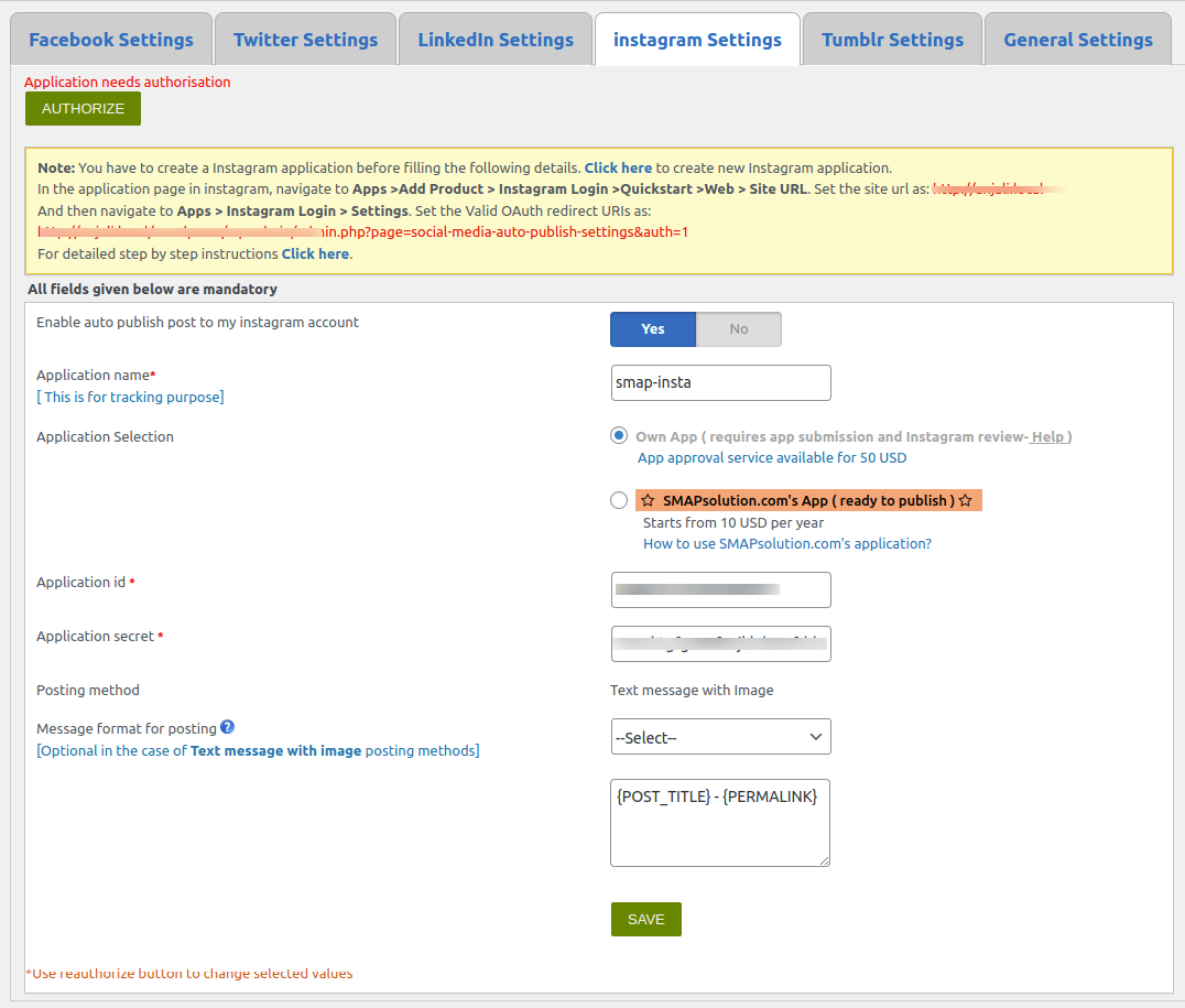 Instagram Settings – XYZScripts Help