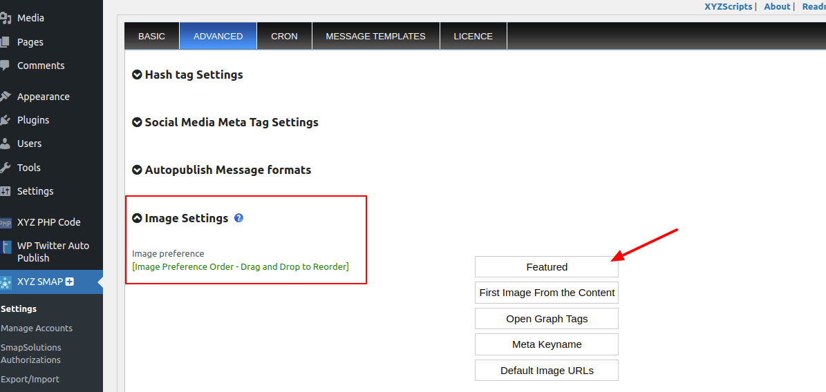 My featured image is not published on social media. Why? | XYZScripts Help